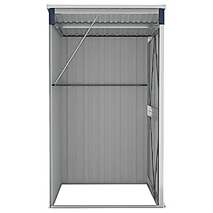 Wall-Mounted Metal Storage Shed for Outdoor, Outdoor Storage Shed with Lockable Doors, Utility Tool Shed Storage Cabinet for Garden, Backyard, Patio, Outside use, Anthracite 46.5"x39.4"x70.1" Steel