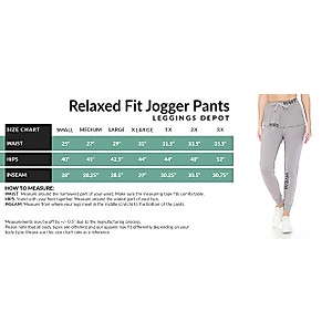 Leggings Depot Womens Relaxed fit Jogger Pants - Track Cuff Sweatpants with Pockets, Red, Small