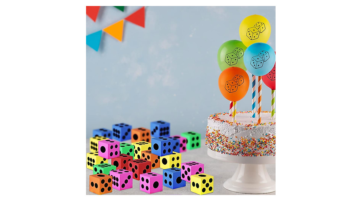Foam Dice for Kids - 48 Assorted Large Foam Dice Set for Classroom ...