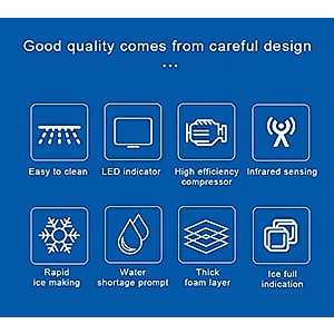 Ice Cube Makers, Mini Automatic Ice Maker, Electric Bullet Round Block Ice Cube Making Machine 15kgs/24H Small Bar Milk Tea Coffee Shop