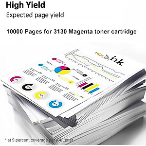 SAIBOYA 3130 Toner Cartridge Remanufactured High Yield Magenta Toner Replacement for Dell 3130 3130CN 3130CND 330-1198 330-1199 330-1200 330-1204 Printers(1 Pack