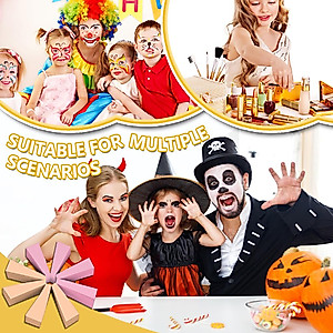 AUAUY 48 Pcs Makeup Sponge Wedge Shaped Blender, Mini Applicator Wedges, Non-Latex Cosmetic Puff, Cosmetic Wedges Beauty Blender Sponges, For Foundation Liquid Cream - Pink&Beige