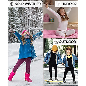 Girls/Boys/Toddler 6 Pack Athletic Performance Long Sleeve Undershirt Tops/Base Layer Cotton Stretch Shirts (6 Pack- Black/Khaki/White/Grey/Navy/Charcoal, 7-8)