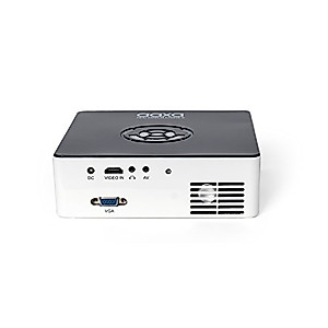 AAXA Technologies M6 Full HD Micro LED Projector with Built-in Battery - Native 1920 x 1080p FHD Resolution, 1200 Lumens, 30,000 Hour LEDs, Onboard Media Player, Business/Home Theater Use