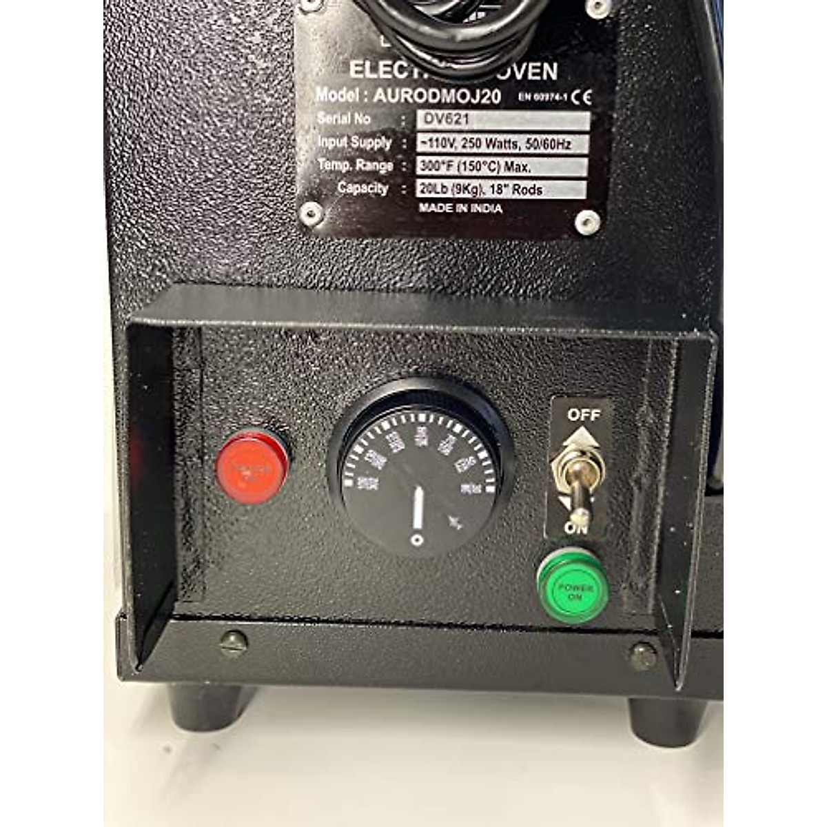 Arc Union High-Quality Lightweight Temperature Controlled 20 lb Dry Stick Welding Electrode Oven - Portable 115V Capacity Thermostat Adjustable 80-300 Degrees Stabilizing Welder Rod Storage, Black