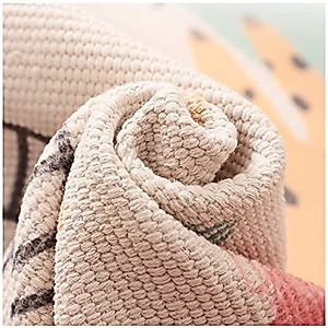 lightlux Cotton Check Rug , Plaid Rug, Washable Hand-Woven Outdoor Checkered Rugs for Layered Door Mats (24" x 36", Beige)