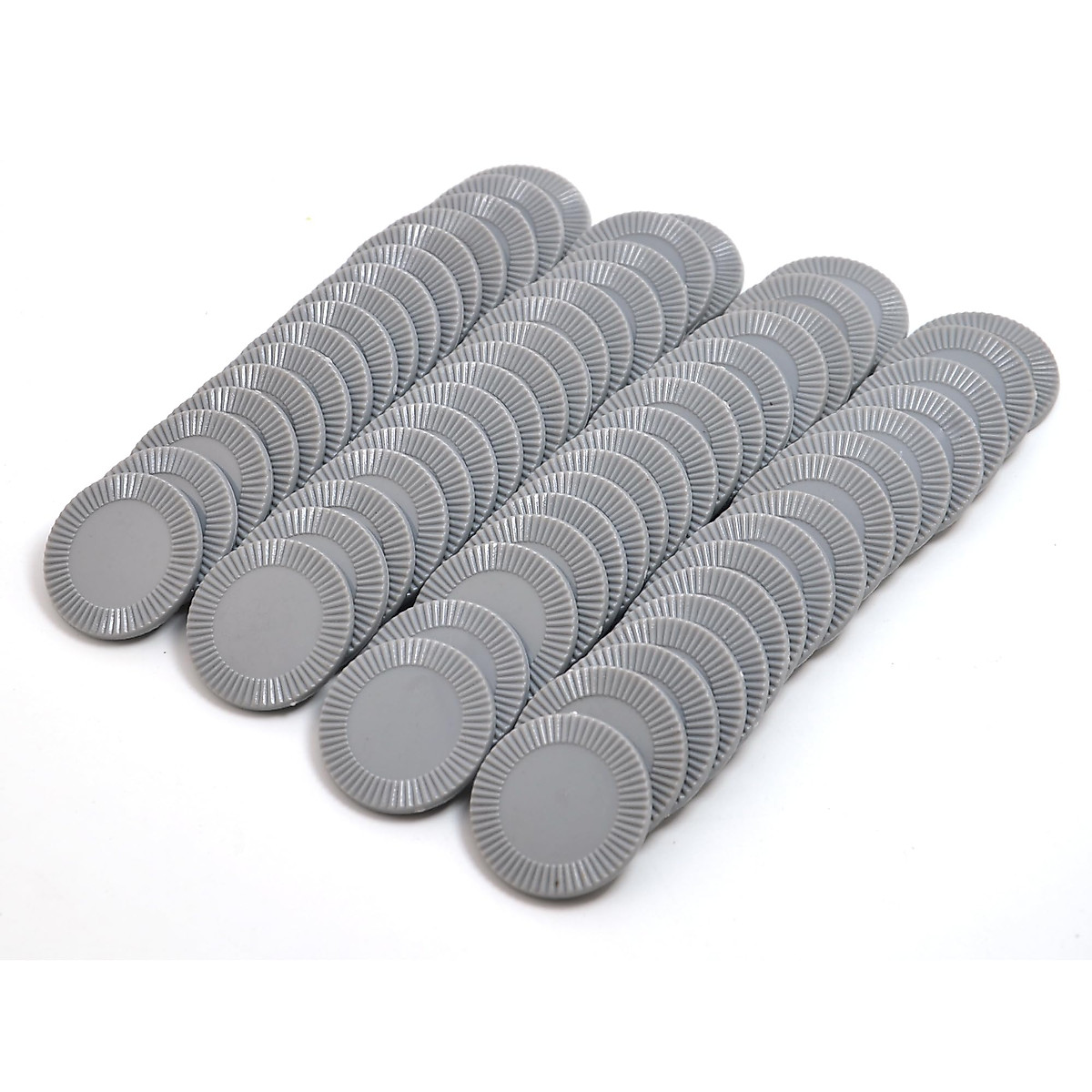 Smartdealspro 64pcs 32mm/1.26 Inch Opaque Plastic Learning Counters Disks Mini Poker Chips Game Tokens with Storage Box (Dark Gray)