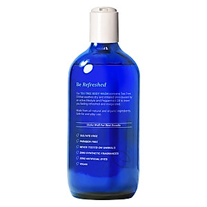 Certified Organic Tea Tree Body Wash by Be-One - Jock Itch - Athletes Foot - Ringworm - Acne - Eczema - Vegan - For Men & Women - Paraben & Sulfate Free - Sensitive - Natural - MADE IN USA