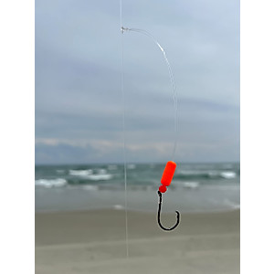 6 Pack 'Sand Flea' Pompano Surf Fishing Rigs (25# Mono)