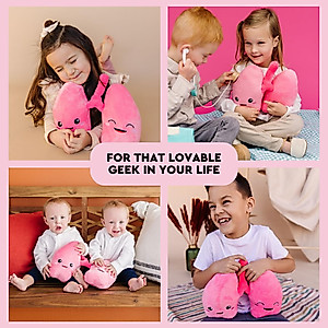 nerdbugs Lung Plush - We Be-Lung Together!/Pulmonologist Gift, Respiratory Therapist Gift, Lung Cancer Gift, Pulmonary Nurse Gift, Med Student Gift