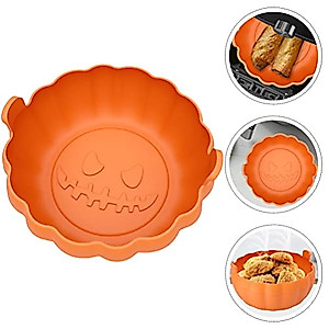 Hemoton Air Fryer Pad Home Supplies Household Items Air Fryer Liner Reusable Air Fryer Mat Microwave Steamer Round Baking Pan Microwave Liner Silicone Trivet Rack Lifter Air Fryer Supply