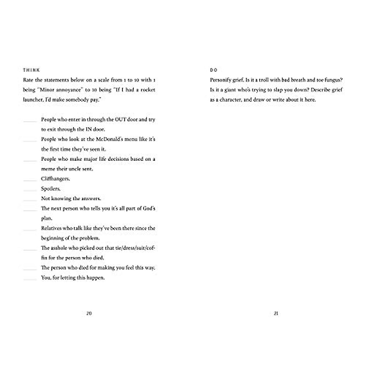 Hardcore Grief Recovery Workbook: An Honest Journal for Getting through Grief without the Condolences, Sympathy, and Other BS (F*ck Death)