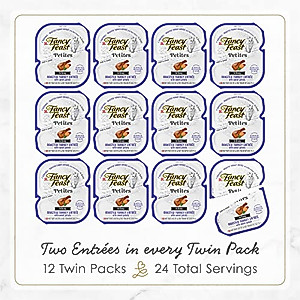 Purina Fancy Feast Gourmet Gravy Wet Cat Food, Petites Turkey & Sweet Potato Entree - (Pack of 12) 2.8 oz. Tubs