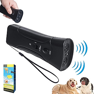 Delupets Max Trainer Bark Control, Delupets Bark Control, Delupets Max Trainer, Antibarking Device for Dogs with LED Flashlight and Strap for Training & Behavior Aids (1Pcs)