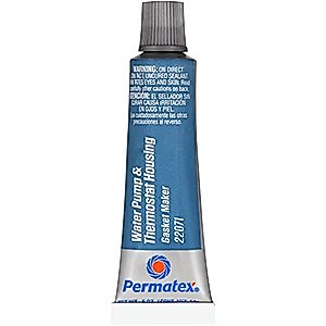 Permatex 22071 Water Pump and Thermostat RTV Silicone Gasket, 0.5 oz., 0.5 Ounce , blue