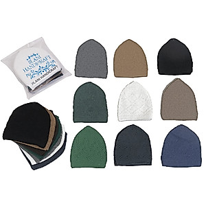 JILANI HANDICRAFT 7X Islamic Muslim Knitting Kufi Topi Prayer Hat Crochet Taqiyah Takke Skull Cap