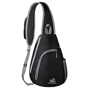 WATERFLY Crossbody Sling Bag Small Water Resistant Backpack Lightweight Shoulder Chest Daypack for Men Women Hiking Travel