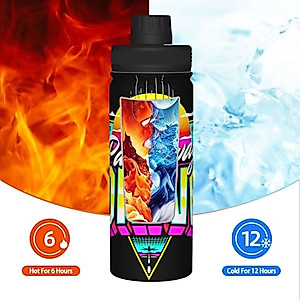 HIKTIEK Parkway Musics Drive Stainless Steel Insulated Tumbler Sports Water Bottle Hot and Cold Travel Cup 18oz