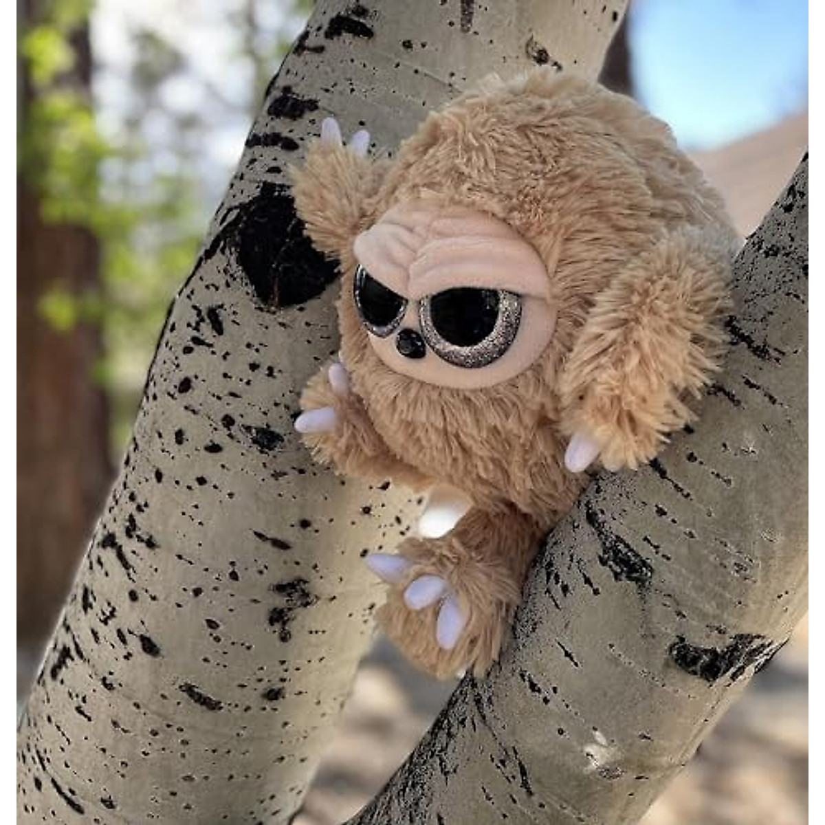 Grumpy Baby Sloth - Adorable Super Soft Plush Stuffed Animal Toy Doll (Glitter Eyes) - Large 8 Inch - Unique Gift for Kids and Adults