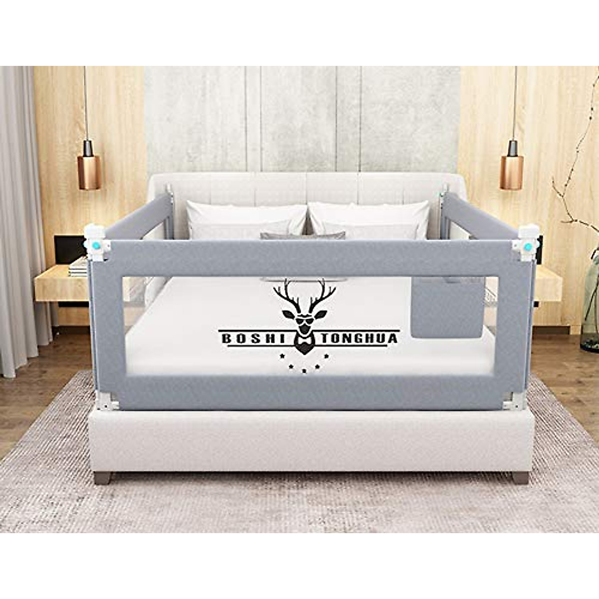 Lsbod Bed Rail for Toddlers,Baby Bed Rail Guard for Kids,Safety Side Bedrail for Twin,Double,Full,Queen,King Size Bed(1side 59" Lx27 H)