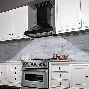 ZLINE 36 in. Wooden Wall Mount Range Hood in Black - Includes Motor (KPCC-36)