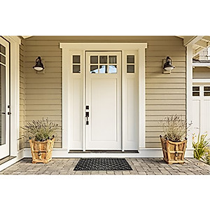 DII Rubber Doormats Collection All Weather, 18x30, Lattice