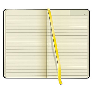 Oxford Idea Collective Hardcover Journal, 5" x 8-1/4", Lined Pages, Black Embossed Cover, Cream Paper, Interior Pocket, 240 Pages (56872)