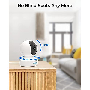 REOLINK Wireless Security Camera, E1 3MP HD Plug-in Indoor WiFi Camera for Home Security, Pan Tilt Baby Monitor/Pet Camera, Night Vision, Works with Alexa/Google Assistant (Renewed)