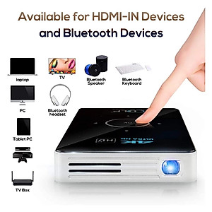 C6 Mini Projector DLP Portable Movies 4K 1080P Outdoor Smart Home Theater Playback (Color : 2G32G) (2G16G )