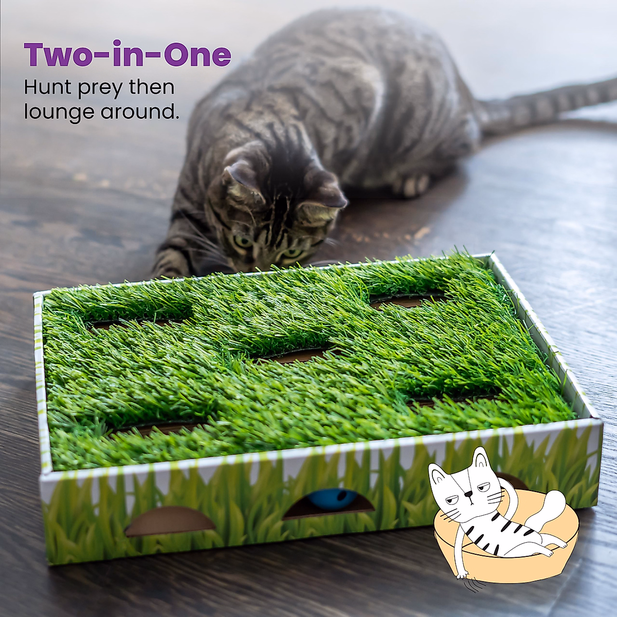 Catstages Grass Patch Hunting Box Cat Toy