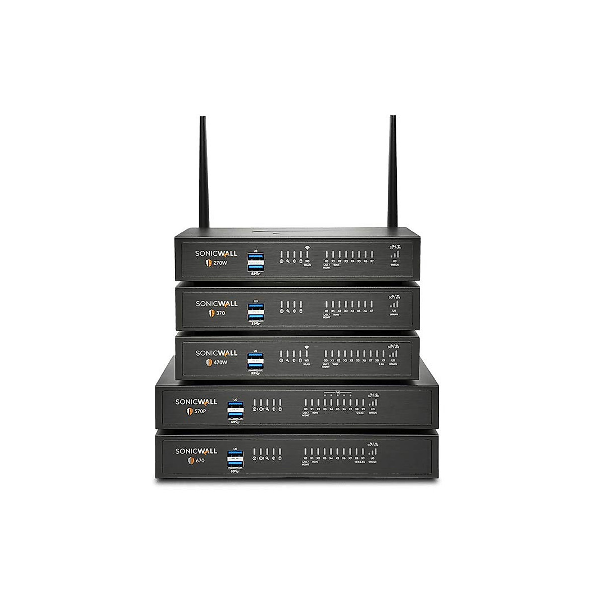 SonicWall TZ370 TotalSecure 1YR Essential Edition + Rackmount.IT Rackmount Kit RM-SW-T10 (02-SSC-6817 + RM-SW-T10)