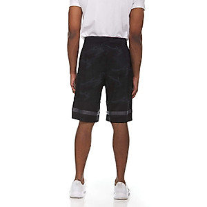 Spalding Mens Max Performance Basketball Short with 10" Inseam, Graphite/Black, S