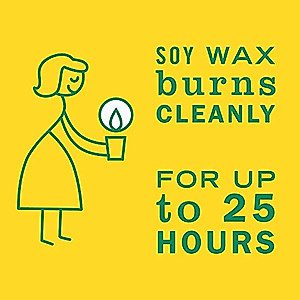 Mrs. Meyer's Soy Aromatherapy Candle, 25 Hour Burn Time, Made with Soy Wax and Essential Oils, Honeysuckle, 4.9 oz