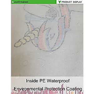 LANGYASHAN Laundry Basket Canvas Fabric Collapsible Organizer Baskets for Storage Bin Toy Bins Gift Baskets Bedroom Clothes Children Nursery Hamper (Danceing Unicorn)