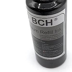 BCH Premium DTF Printer Ink - 100 ml Black for Inkjet Direct to Film Heat Transfer Printing