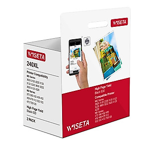 PG-240 XL Black Ink Cartridge Replacement for Canon 240 240XL Remanufactured PG-240XL Ink Compatible to Printer TS5120, MG3620, MG2120, MG3120, MG4120, MG2220, MG3220, MG4220, MG3520, MX472 (2 Black)