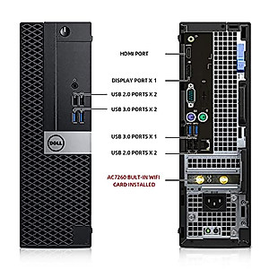 Dell OptiPlex 3040 Desktop Computers PC, Intel Core i7-6700 3.4GHz,16GB Ram New 512GB SSD, Intel AC7260 Built-in WiFi Bluetooth,HDMI, Refurbished Desktop Computer,Windows 10 Pro (Renewed)
