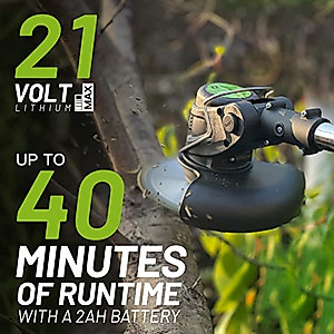 Cordless Weed Eater String Trimmer,3-in-1 Lightweight Push Lawn Mower & Edger Tool with 3 Types Blades,21V 2Ah Li-Ion Battery Powered for Garden and Yard,Black