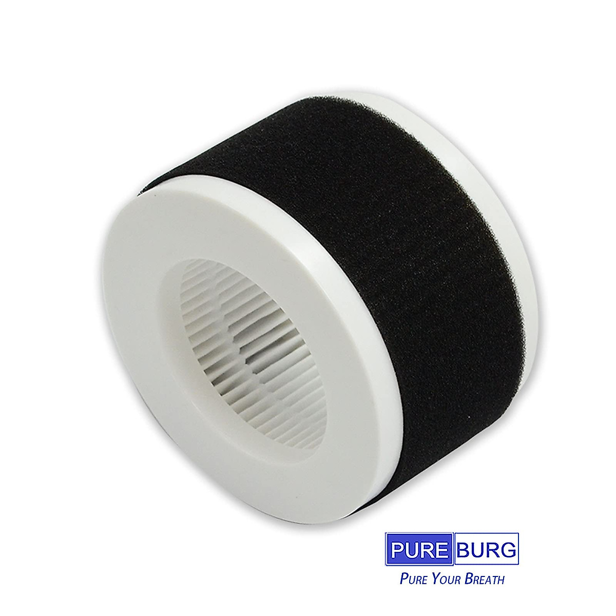 PUREBURG Replacement HEPA Filters Compatible with Pro Breeze Mini Air Purifier PB-P02, Part Number PB-P02F, 2-IN-1 High efficiency,3-Pack