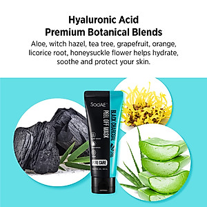 Soo'AE Black Charcoal Peel Off Mask 1 EA - 2023 NEW Deep Pore Cleansing Activated charcoal peel off black face mask Black Head Black Mask Made in Korea