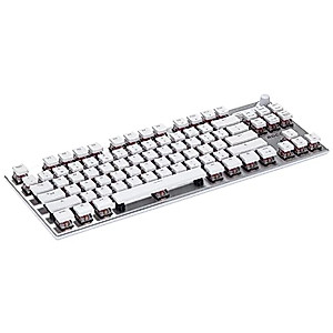 ROCCAT Vulcan TKL Pro PC USB-C Gaming Keyboard, Linear Optical Titan Switch, AIMO RGB Lighting, Tenkeyless Mechanical Feel Speed Keystroke, Low Profile Ergonomic Design for Wrist Rest Support, White