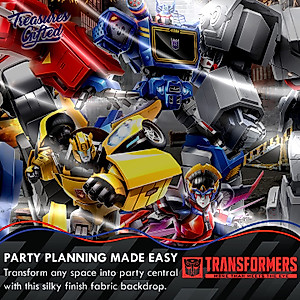 Treasures Gifted Officially Licensed Transformers Backdrop 4.25ft x 6ft - Transformers Party Decorations - Transformers Birthday Banner - Transformers Party Supplies - Transformers Birthday Backdrop