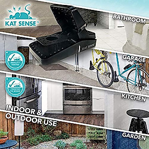Pest Control Rat Traps for Instant Kill Results, Set of 6 Large Reusable Rodent Snap Trap for Mice ‘N Chipmunks, Big Outdoor Traps That Also Work Indoor for Home