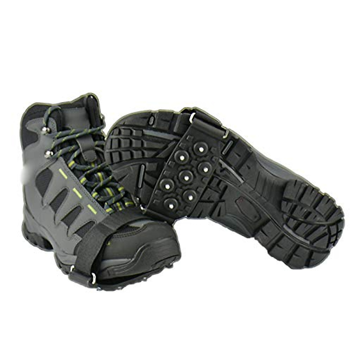 Universal Strap Grippers Spikes Winter Boots Grips Metal Studs Shoes Snow Patio Lawn & Garden Cooking Utensils Holder Wood (AS SHOW, One Size)