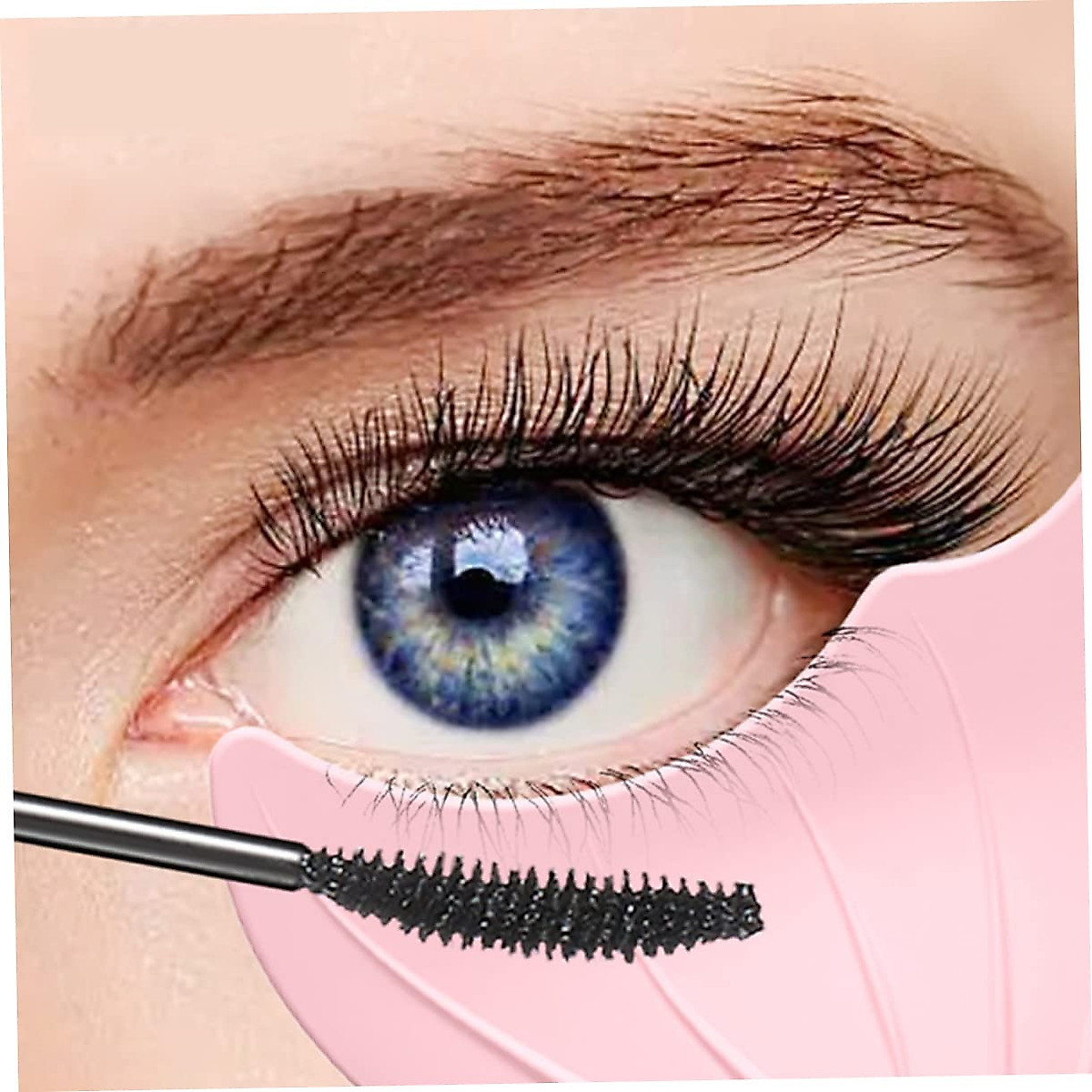 FRCOLOR 3pcs Mascara Brush Silicone Eyeliner Applicator Eyelash Drawing Tool Pink Tools Lash Separator Eyeliner Guide Template Women Eyeliner Stencils Girl Eye Make up Tools Make up Aids