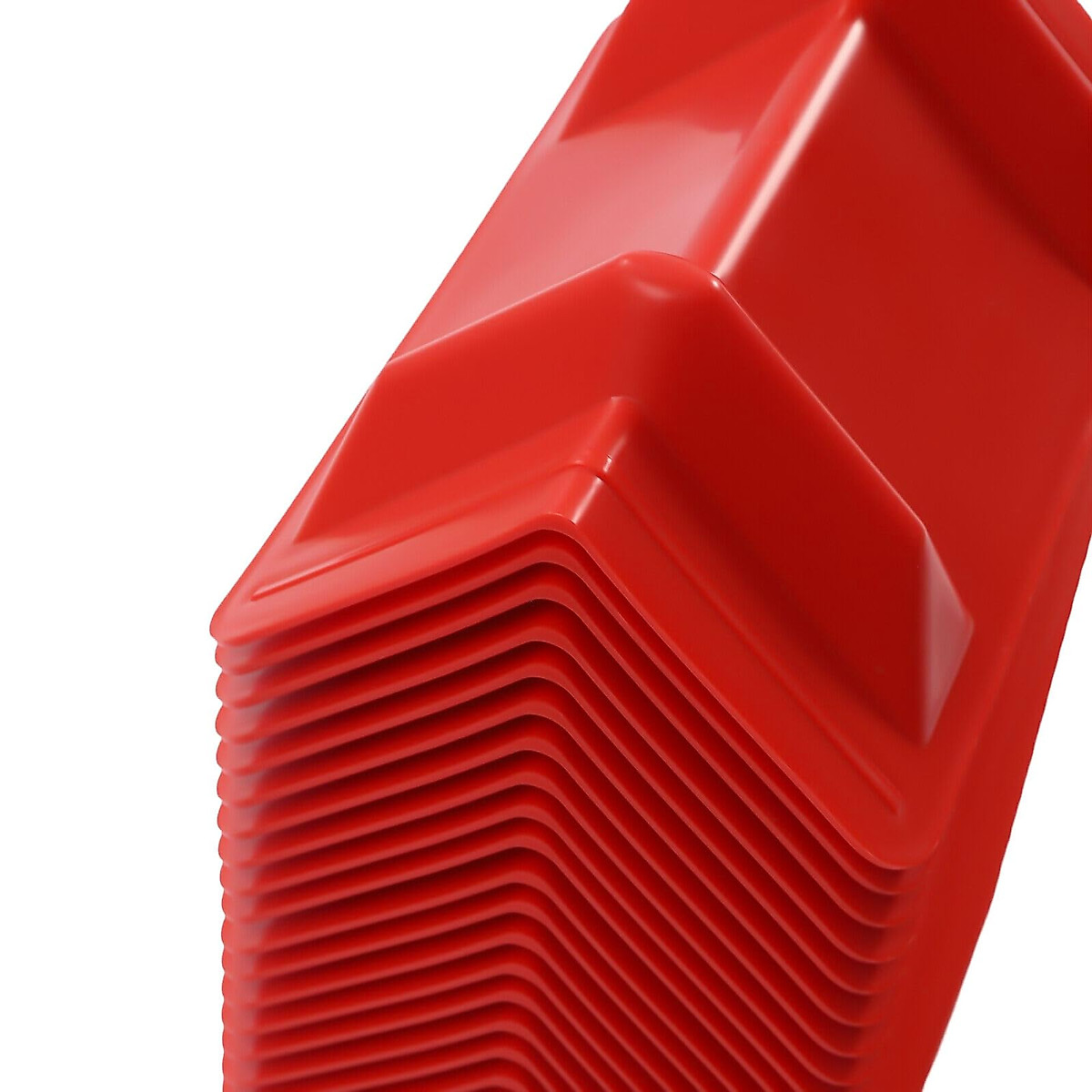 Corner Edge Protector, 30 Pack Red PP V Shaped Tie Down Strap Guards Bumper Cargo Load Flatbed Truck