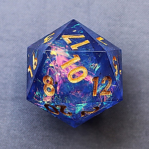 Mini Planet Dungeons and Dragons Dice D20 Polyhedral Dice D20 Role Playing Game Dice D20 Sharp Edged Dice Resin Dice Glitter Dice Galaxy Dice Sunshine Coast D20
