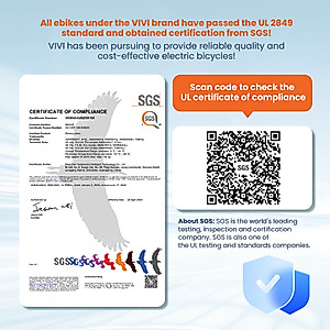 Vivi F26FUL Electric Bike Peak 1000W 26" x 4.0 Fat Tire Electric Bike with 48V 13Ah Removable Battery, 7Speed, Top 26Mph, Cruise Control, Up to 60 Miles for Commuting, Beach,Snow, UL2849 Certified