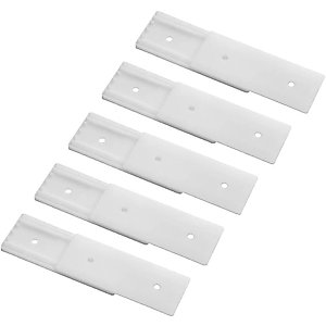 Htppzjr Wall-Mounted Sticker Punch-Free Plug Power Strip Holder Fixator Traceless Fixer Self-Adhesive Fixer Organizer Socket Home, 5Pcs, White