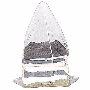 Clorox Laundry Bag with Drawstring – Heavy Duty Mesh Protection from Odors, Portable Reusable Clothing Storage for College Dorm, Apartment and Travel, One Size, White